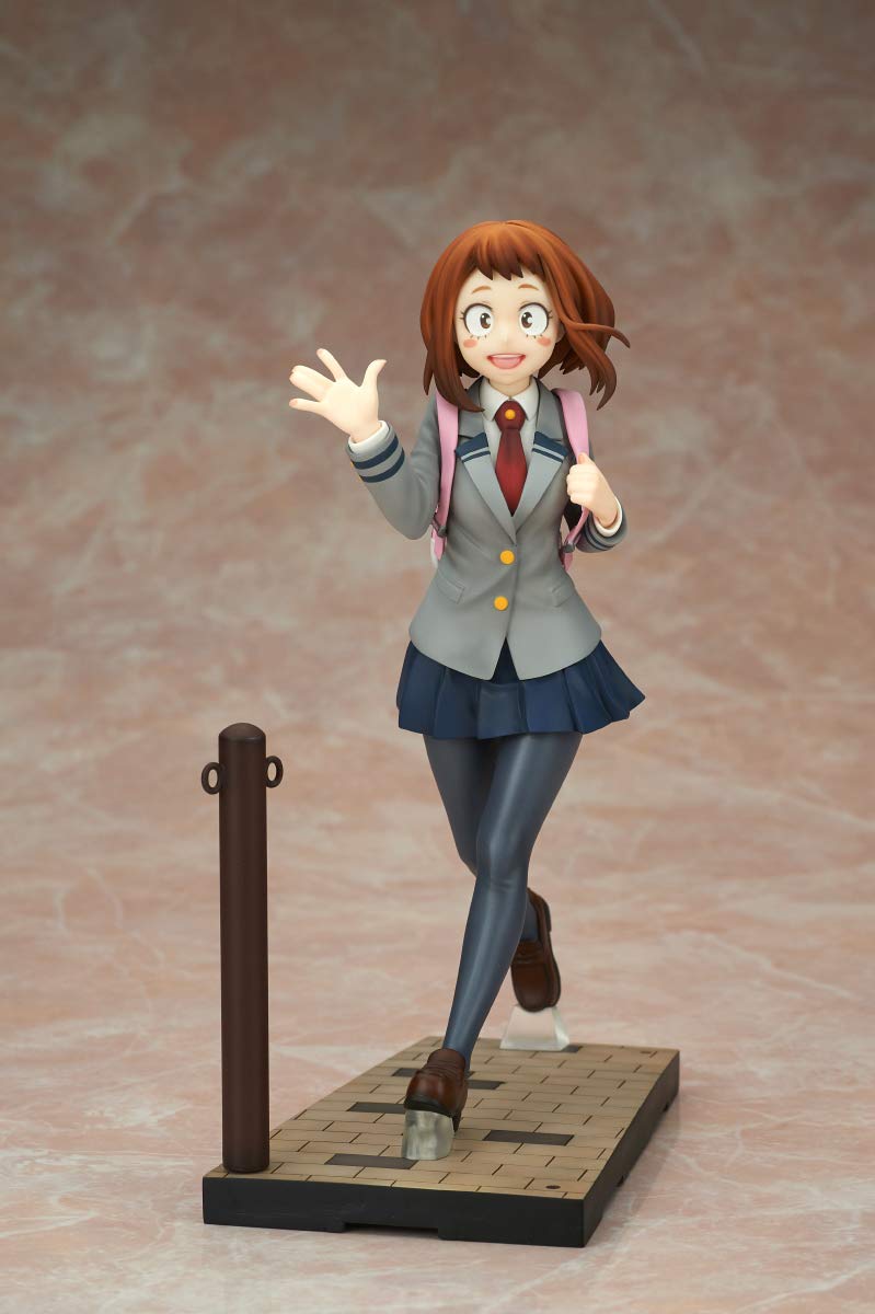Bell Fine My Hero Academia: Konekore: Ochaco Uraraka (Uniform Version) 1:8 Scale PVC Figure, Multicolor