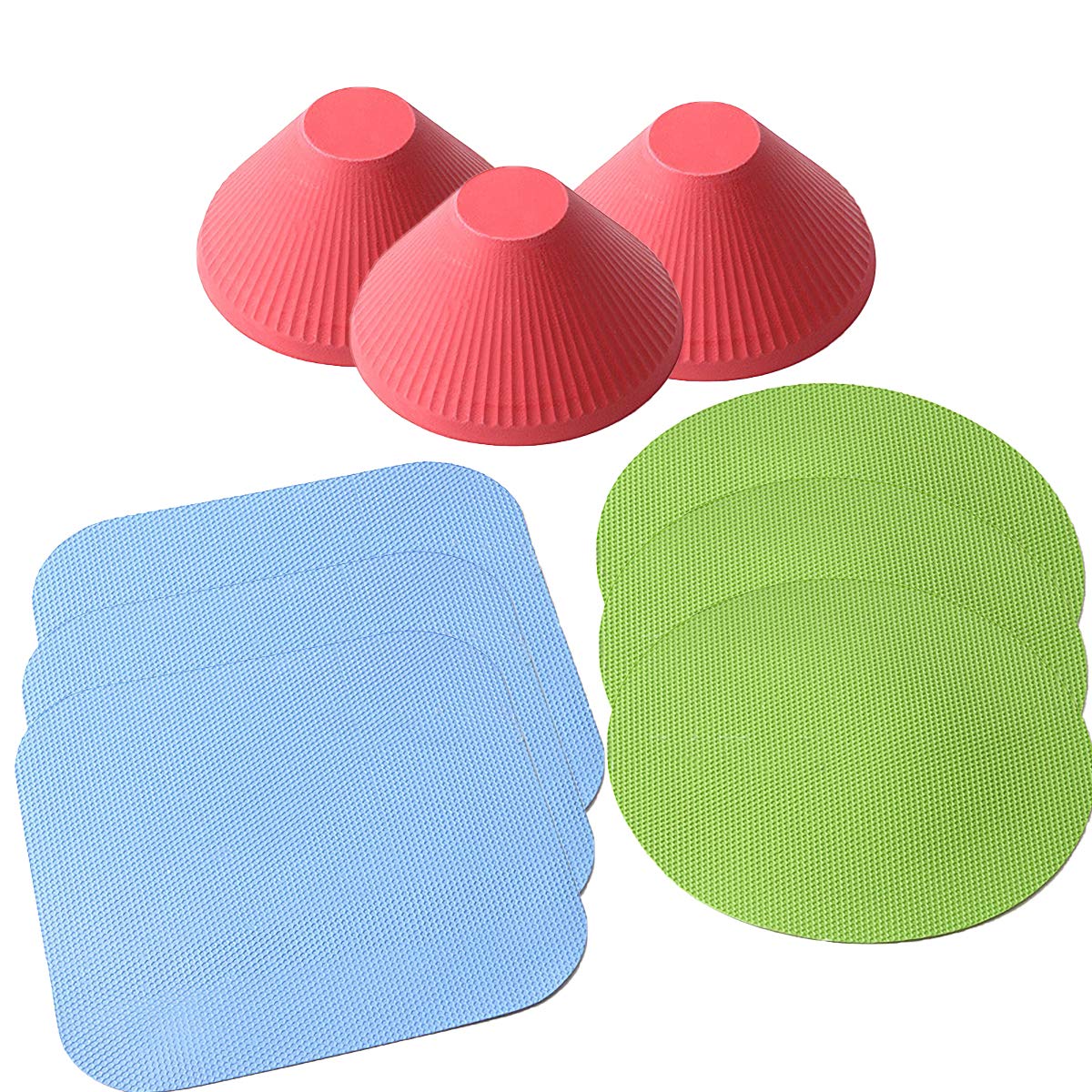 3 set of HengKe Jar Gripper, 9 Pieces Multi-Purpose Reusable Rubber Gripper Jar Opener Gripper Rubber Jar,Gripper Pads Round Kitchen Coasters Multi-Purpose Bottle Lid Openers Fit for Most Bottles