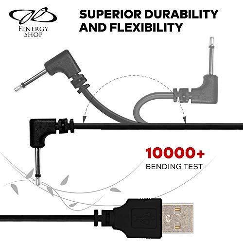FENERGY SHOP Replacement DC Charging Cable | USB Charger Cord - 2.5mm (Black) - Fast Charging