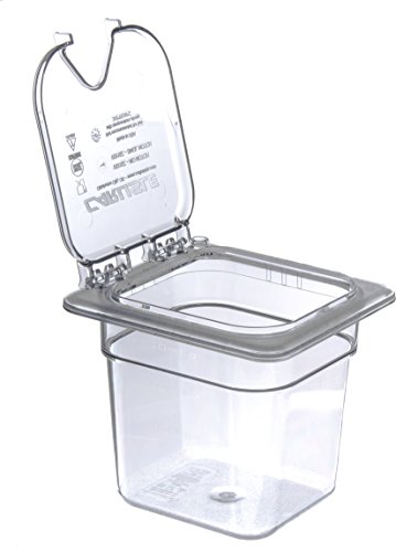Carlisle FoodService Products Plastic Food Pan 1/6 Size 6 Inches Deep Clear (Pack of 6)