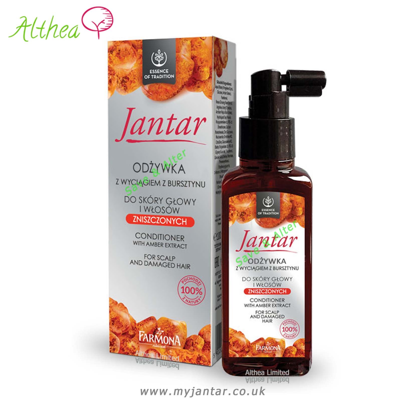 Farmona Jantar Mist Spray Conditioner Amber Extract for Dry Brittle Hair 200ml