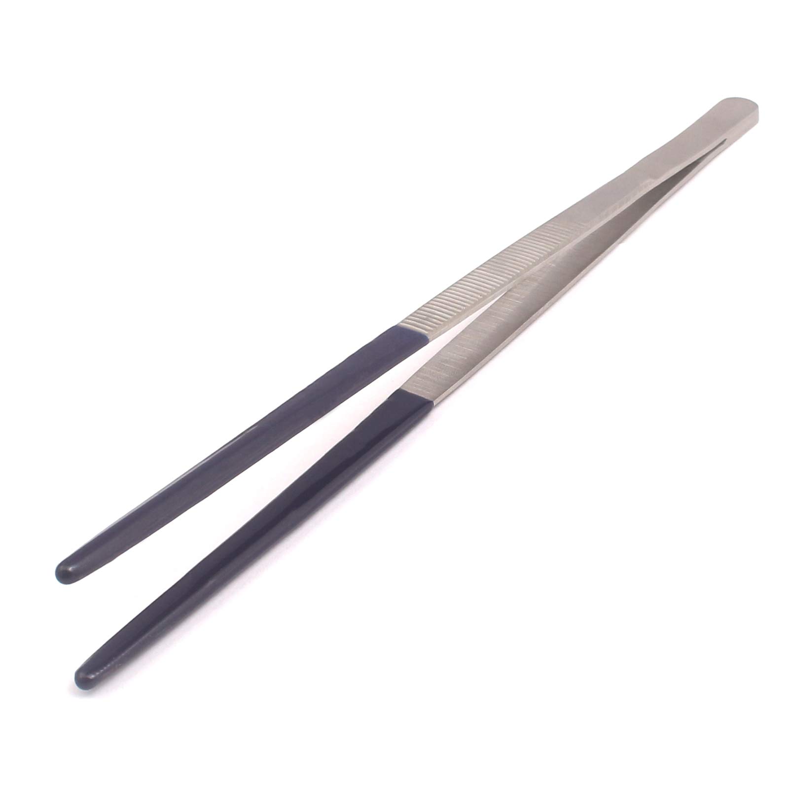 DDP NEW TWEEZERS RUBBER PVC COATED TIPS 10" STAINLESS STEEL FORCEPS STEAM ULTRASONIC CLEANING