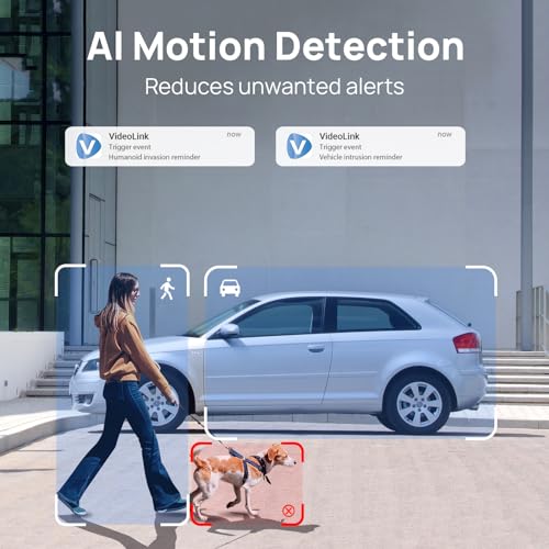 Starlight 4MP IP Camera PoE 2.8mm, Outdoor Turret Security Camera with Built-in Mic, Human/Vehicle Detection,IR 164fts Night Vision, IP67 Weatherproof, CCTV Surveillance System,SD Card Slot(256GB)