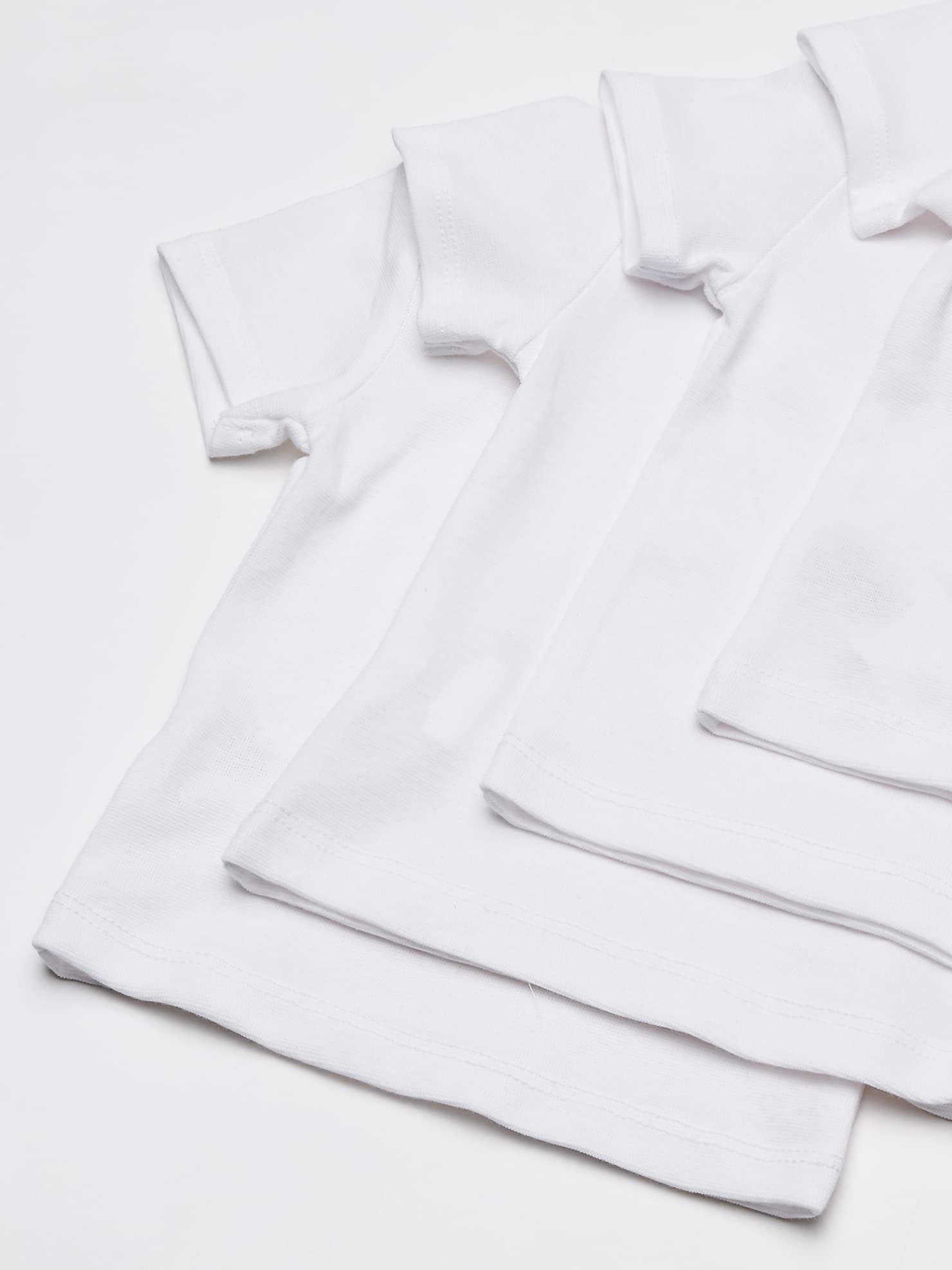 Hanes Baby T, Flexy Soft Stretch Shirt, Expandable Shoulder, 4-Pack, Diamond White, 18-24 Months