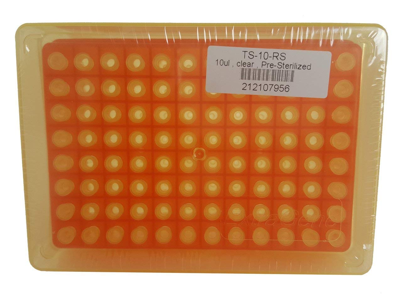Extragene™ Universal Pipette Tips 10 ul, Sterile DNase/RNase Free Autoclavable, Racked 96 Tips/Rack, Pk x 10 Racks (960 Tips)
