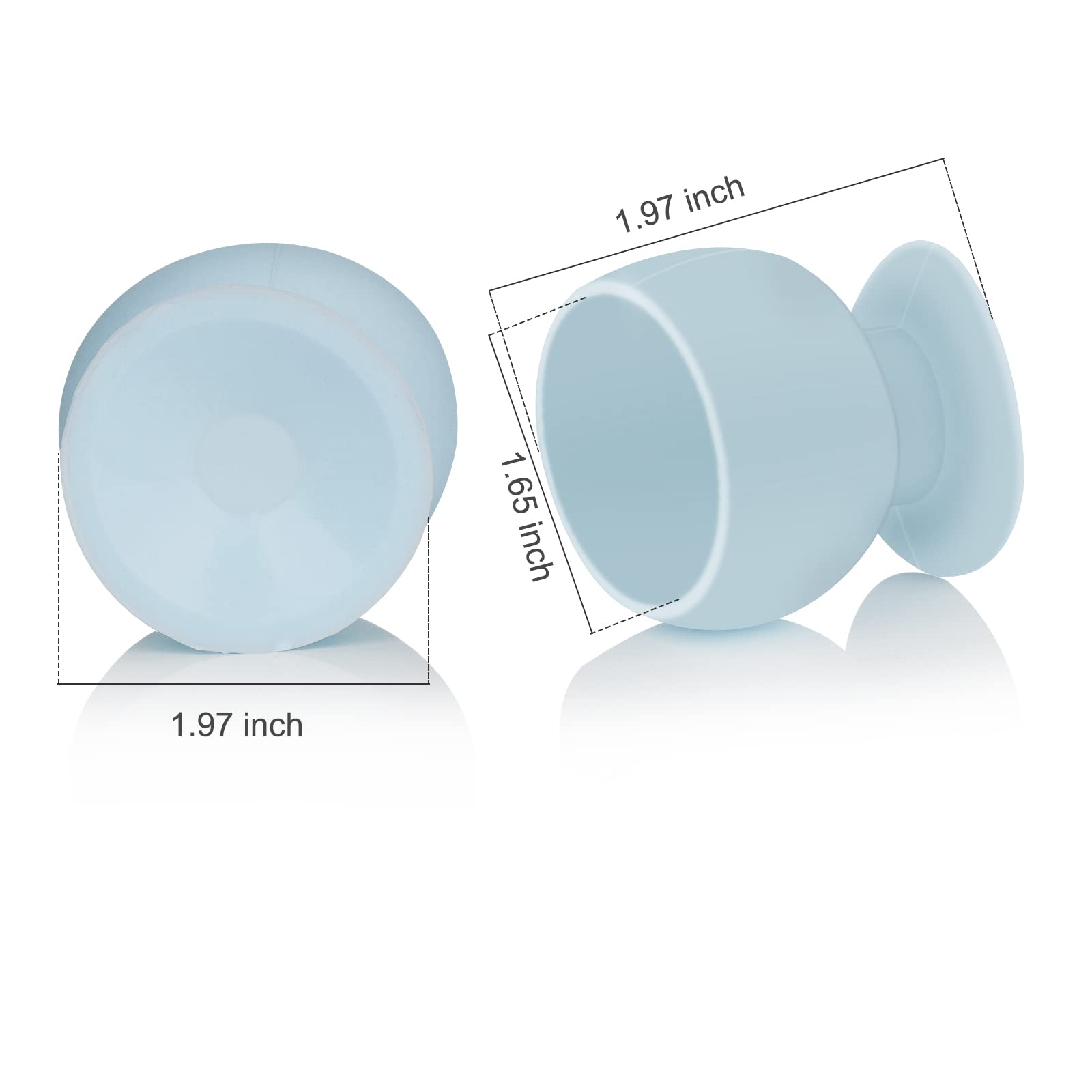 Exttlliy 2 Pack Silicone Door Handle Cover Wall Protectors Durable Door Handle Bumper Doorknob Cover Children Safety (Blue)