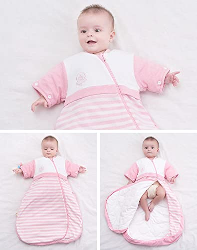 Babyah Kids Wearable Blanket Toddlers Baby Sleeping Bag Sleeves Detachable