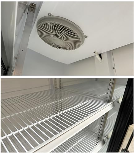 Commercial Refrigerator Glass 2-Door Sliding Door Merchandiser Display Cooler Beverage Fridge Drink cooler NSF Certified, 48 inches width, capacity 40 cuft 110V, Restaurant Kitchen Cafe LCG-1000BFS