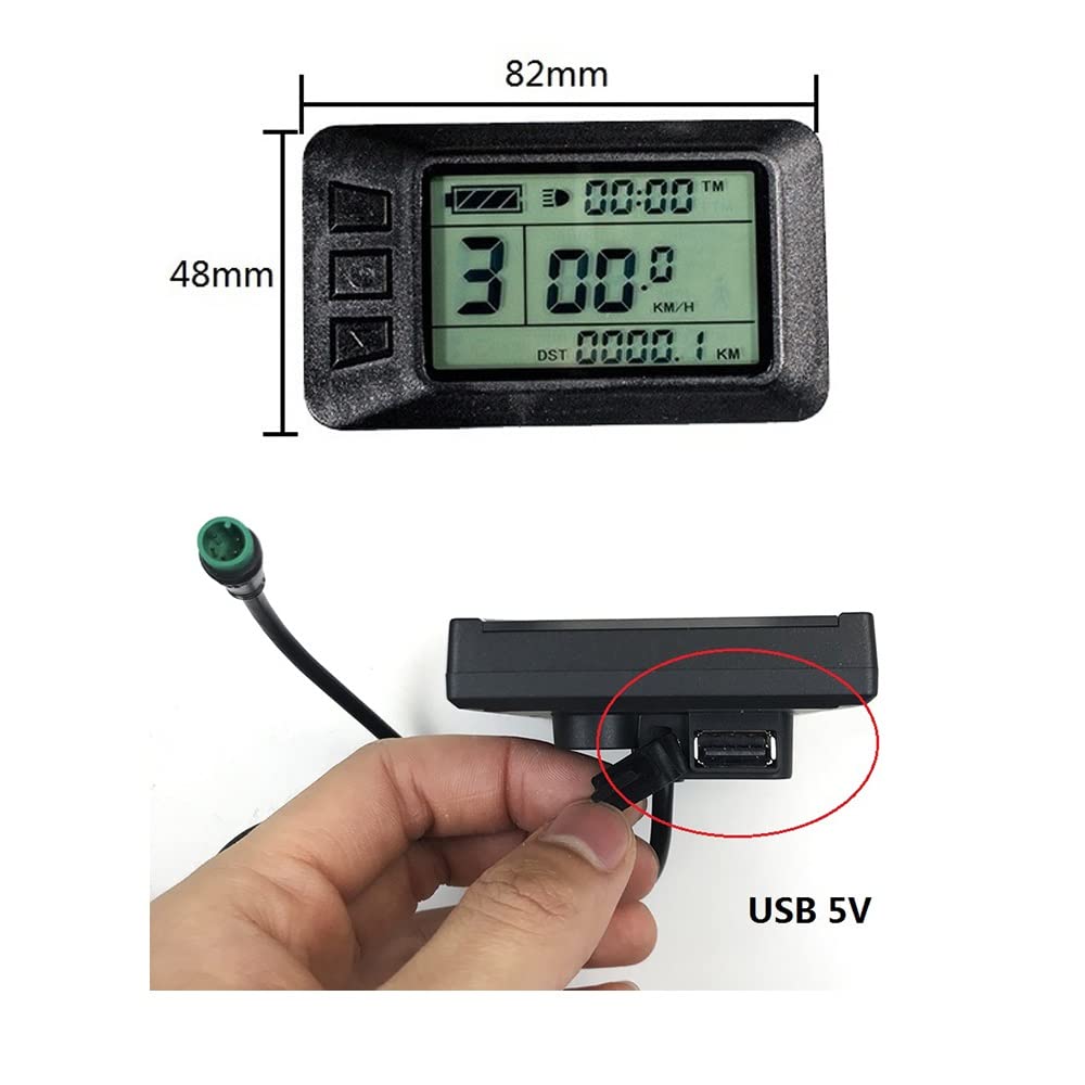 500W 48V Ebike Waterproof Conversion kit 27.5inch(650B) Brushless Geared Hub Motor Front Wheel Rim with Kunteng LCD7 USB Display