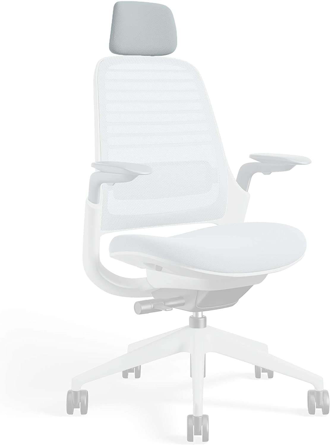 Steelcase Series 1 Headrest ONLY, Graphite Frame with 3D Microknit Fabric (Nickel)