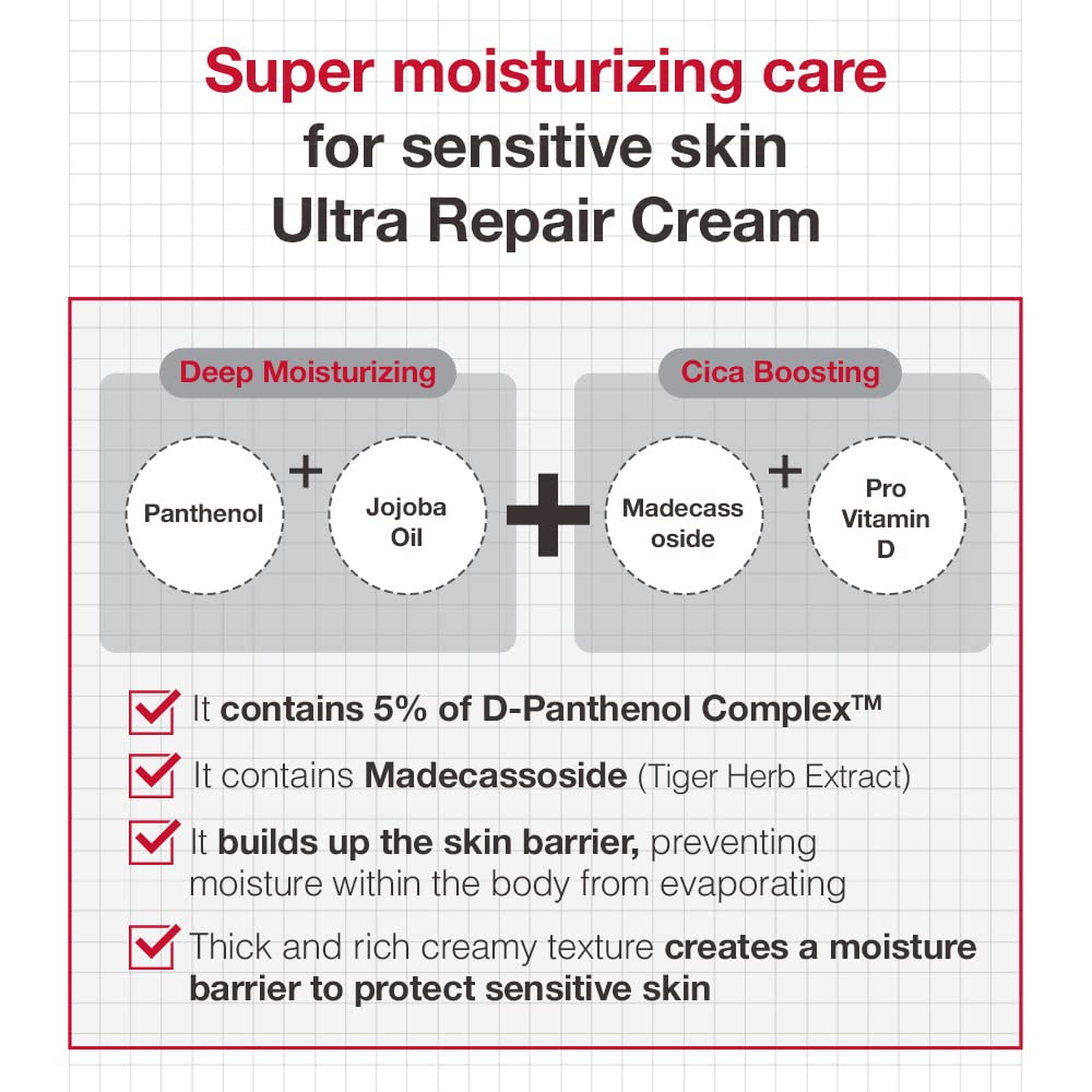Illiyoon Ultra Repair Intensive Care Cream - Moisturizing Lotion for Face and Body, Enhancing Moisture Barrier, Moisturizer for Dry and Sensitive Skin, 6.76 Fl Oz (200ml)