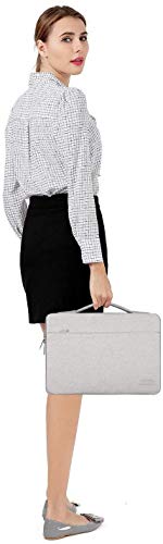 MOSISO Compatible with MacBook Air 13 inch Case (A1369 A1466, Older Version 2010-2017 Release), Plastic Hard Shell Case & Sleeve Bag & Keyboard Cover & Webcam Cover & Screen Protector, Clear&Gray