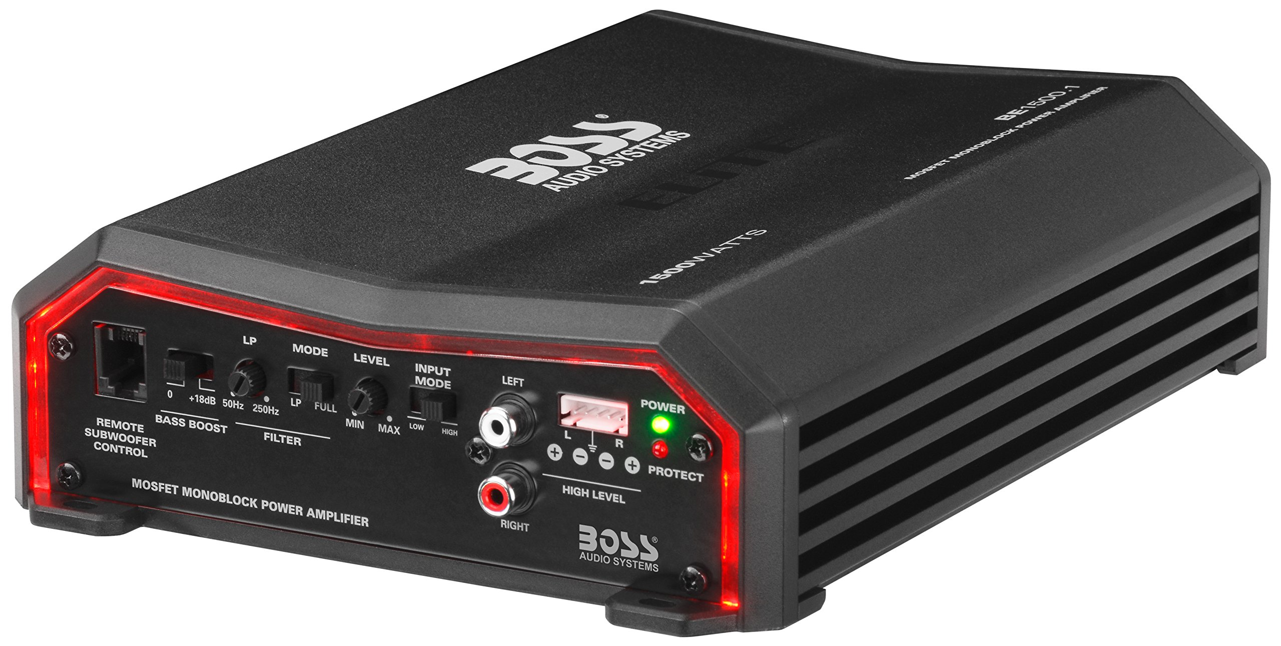 BOSS Audio Systems Elite BE1500.1 Monoblock Car Amplifier - 1500 Watts, 2 4 Ohm Stable, Class AB, Mosfet Power Supply, Great For Subwoofers