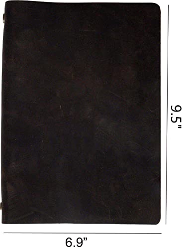 Ditac Size A5 Genuine Leather Journal, 9.6 X 6.8 Inch, A Handmade Leather Refillable Binder Executive Business Journal, Made of All Natural Thick Leather (Thick Leather)