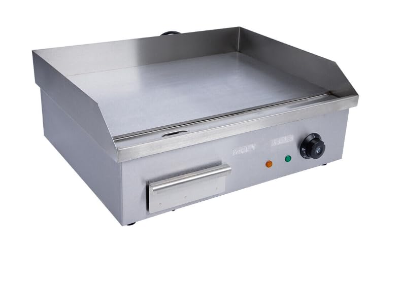 Commercial Electric Griddle, Flat Top Grill Hot Plate Stainless Steel Restaurant Grill Adjustable Thermostatic for Home Restaurant Kitchen BBQ Teppanyaki (110v, 3000W) (3000W)