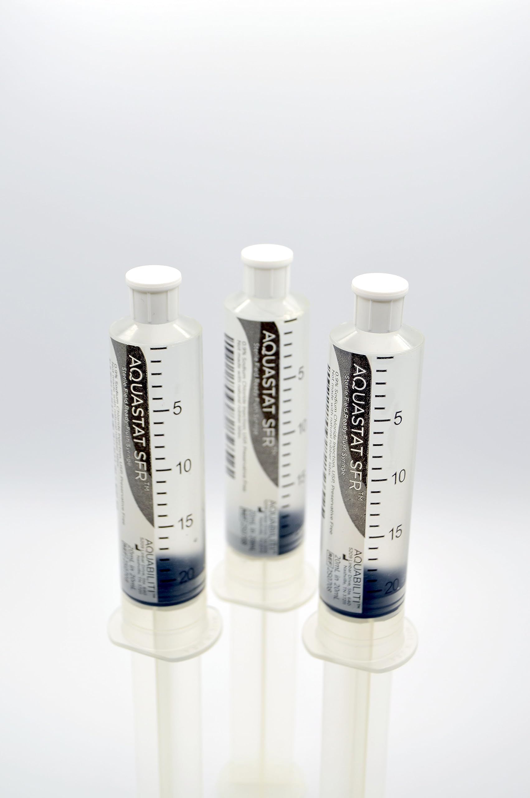 Aquabiliti Aquastat Prefilled Flush Syringe with 0.9% USP Sodium Chloride (Normal Saline)- Sterile Field Ready (80, 20 ml in 20ml) (Luer Lock)