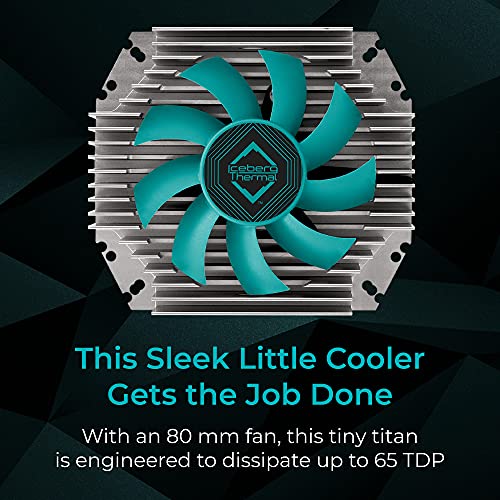 Iceberg Thermal IceFLOE T65 ITX Low Profile 3 Heat Pipe Extrusion Aluminum Heatsink HTPC CPU Cooler with 80mm Fan