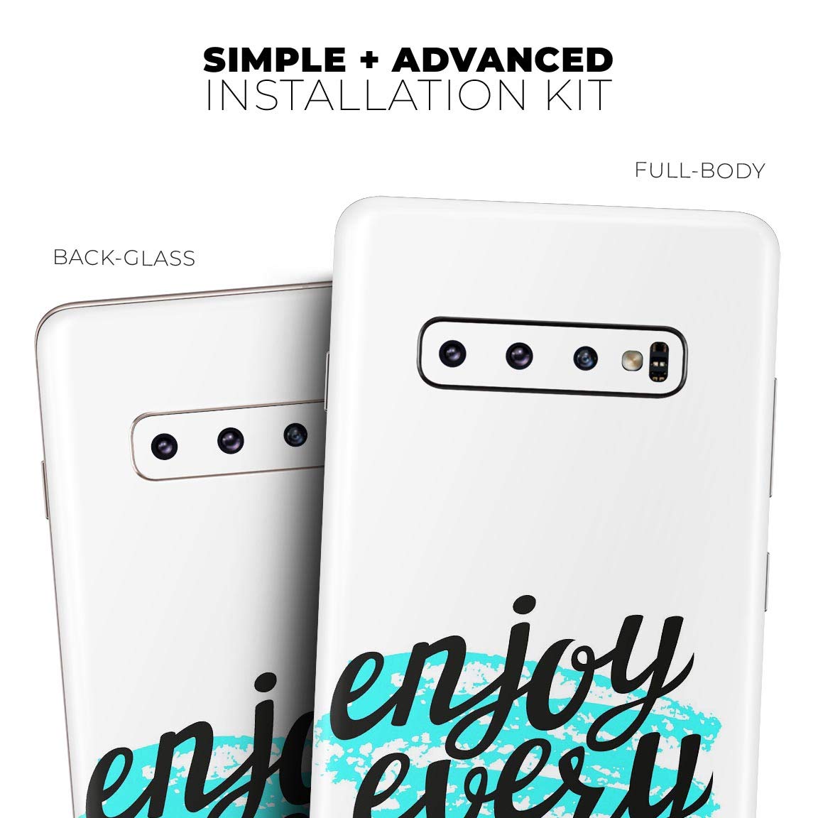 DesignSkinz Enjoy Every Moment Protective Vinyl Decal Wrap Skin Cover Compatible with The Samsung Galaxy S20 (Screen Trim & Back Glass Skin)