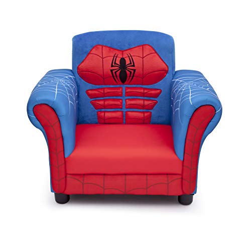 Delta Children Figural Upholstered Chair, Marvel Spider-Man (Blue, Red)