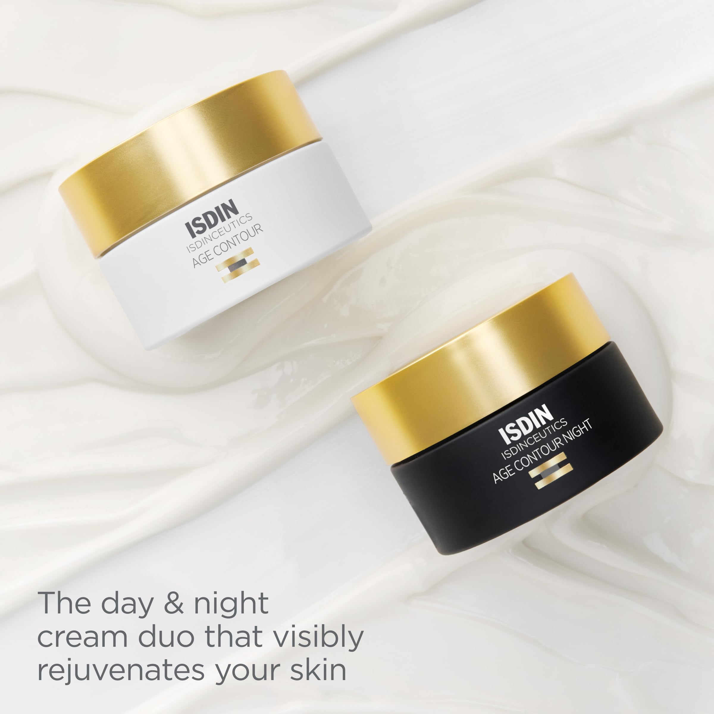 ISDIN Age Contour Face and Neck Anti-Aging Benefits Cream, Moisturizing and Firming Action, Suitable for Sensitive Skin and Non-comedogenic 1.8 Fl Oz