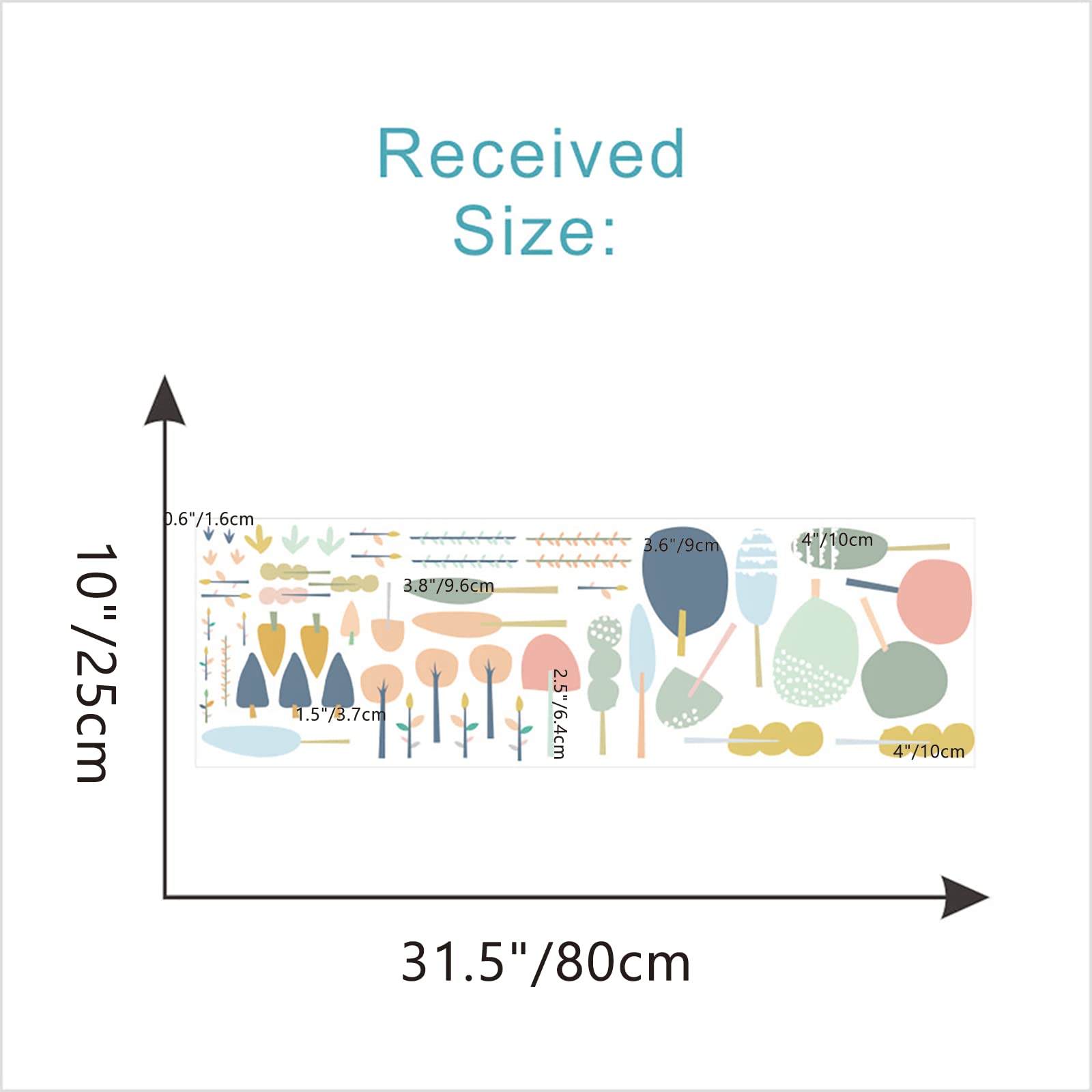 52 Pieces Different Style Little Tree Decorations Backdrop Stickers Wall Decal For Girls Kids Room Bedroom Living Room, Playroom Decor Removable Vinyl Wall Stickers Wall Decals Paper Sticker Pull