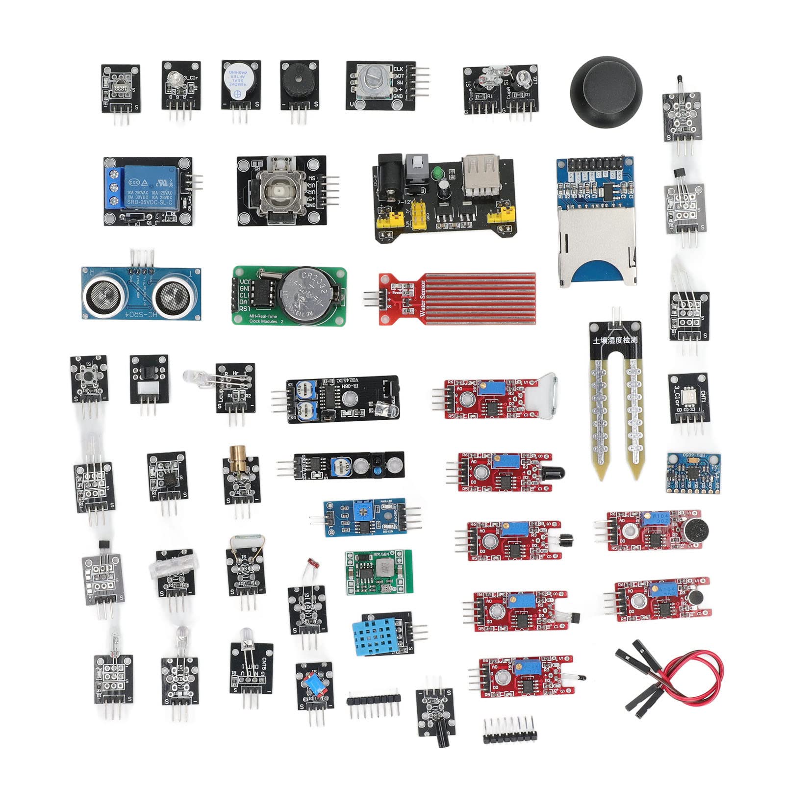Acogedor 45Pcs Robot Car Kit for Raspberry Pi, Electronic DIY Robot Kit for Teens and Adults, RGB LED, Clock Temp Sensor Modules