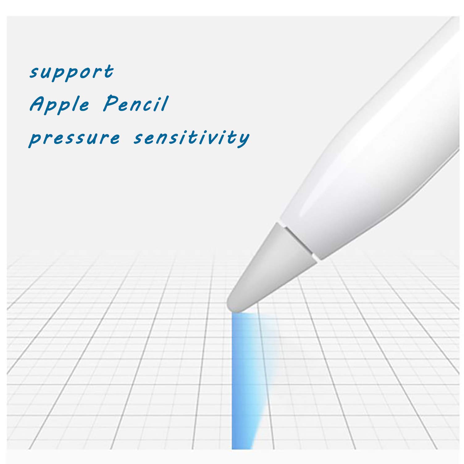 Replacement Tips Compatible with Apple Pencil 2 Gen iPad Pro Pencil, Logitech Crayon Digital Pencil - Apple Pencil iPencil Nib for iPad Apple Pencil 1 st/Pencil 2 Gen White 4 Pack