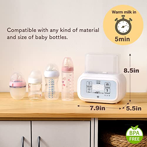 Baby Bottle Warmer Milk Pot LARUTAN 9in1 Baby Food Warmer (White)