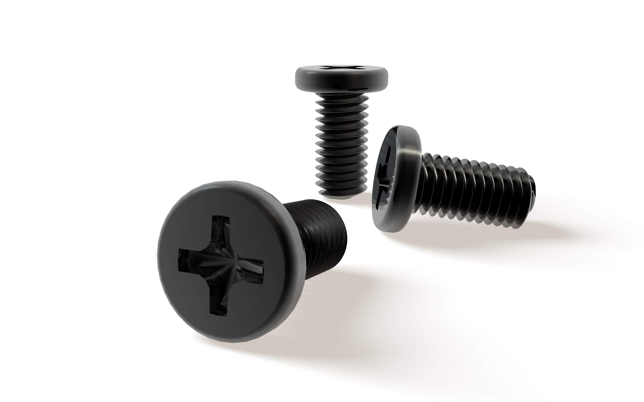 RapidSparesLtd 200 X M2x5mm M2X5L Philips Wafer Head Black Machine Screws for laptops