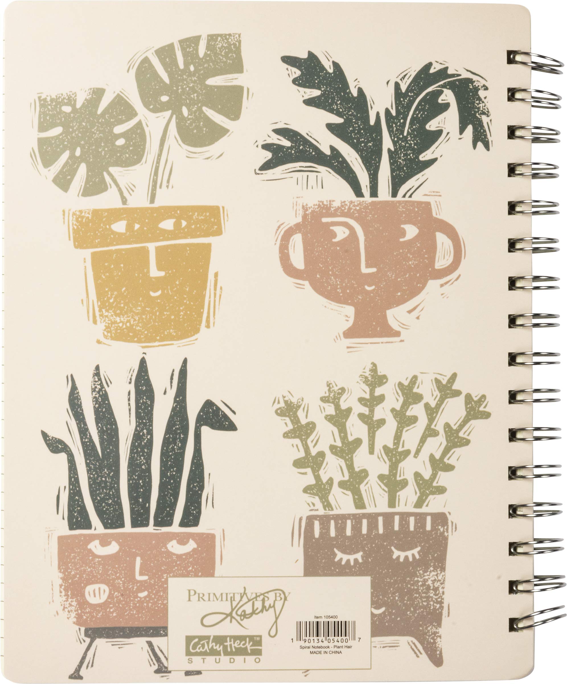 Primitives by Kathy Plant Hair Don't Care Spiral Notebook 7" x 9" x 0.50"