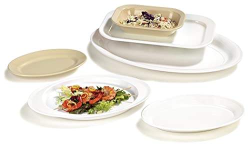 Carlisle FoodService Products Displayware Plastic Catering Platter 21" x 15" White