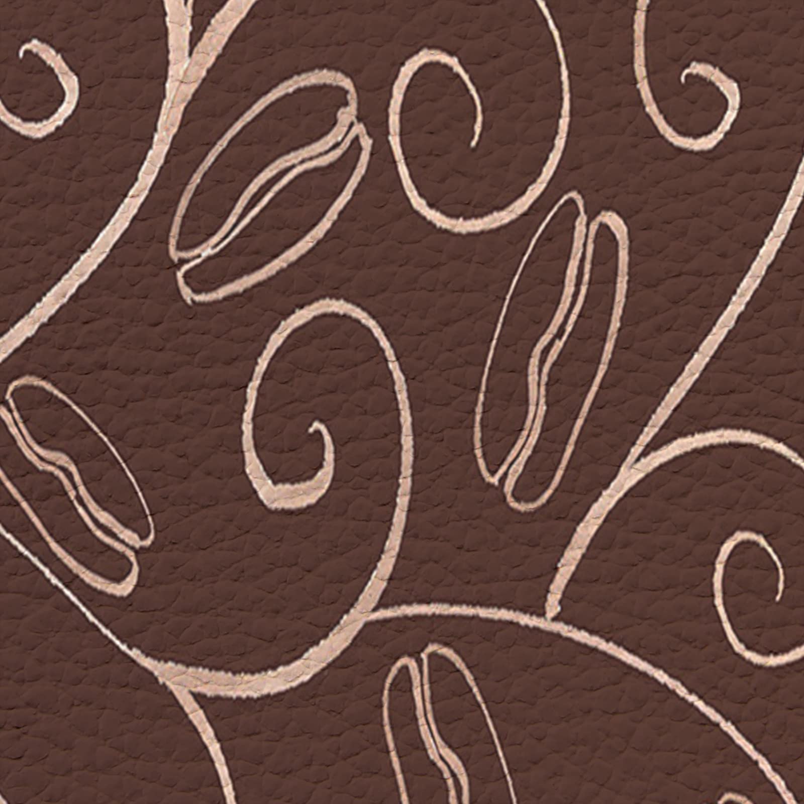 Abstract Coffee Bean Line Antifatigue Kitchen Bath Door Mat Cushioned Runner Rug, Washable Welcome Floor Sink Mat, Retro Brown Waterproof & Non-Slip Comfort Standing Doormat for Kitchen, 24"x36"