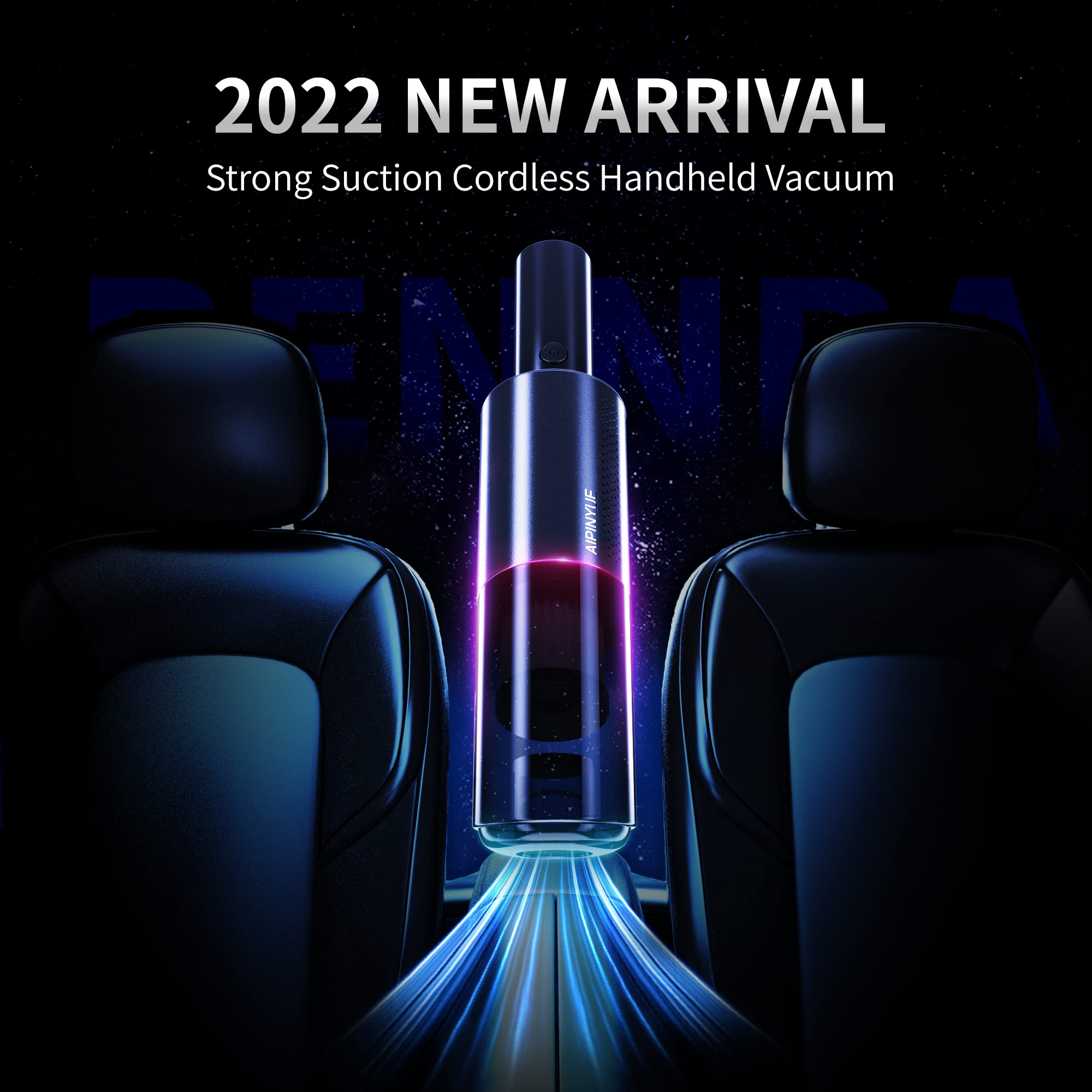 Bennra Mini Cordless Handheld Vacuum Cleaner【2022 New】, for Car, Home, Pet Hair, Portable USB Rechargeable, Easy to Clean Keyboard, Drawer, Crevices