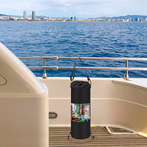 Boat Trash Can, AHIER Portable Mesh Boat Storage Bag, Outdoor Reusable Boat Garbage Ban for Your Boat, Kayak, or Camper