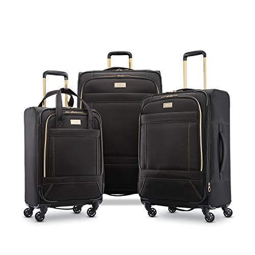 American Tourister Belle Voyage Softside Luggage with Spinner Wheels, Black, Carry-On 21-Inch