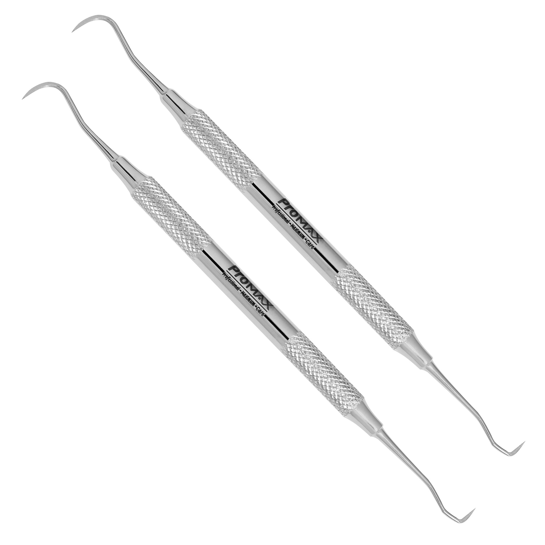 Professional Dental Tartar Scraper Tool - Double Ended Tartar Remover for Teeth, Dental Pick, Plaque Remover, Tooth Scraper - Added Tooth Cleaning at Home - 100% Surgical Stainless Steel-45-10127 (2)