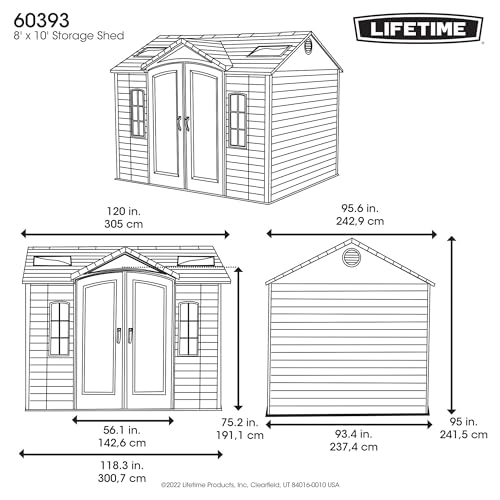 Lifetime Outdoor Storage Shed, 10 x 8 Foot