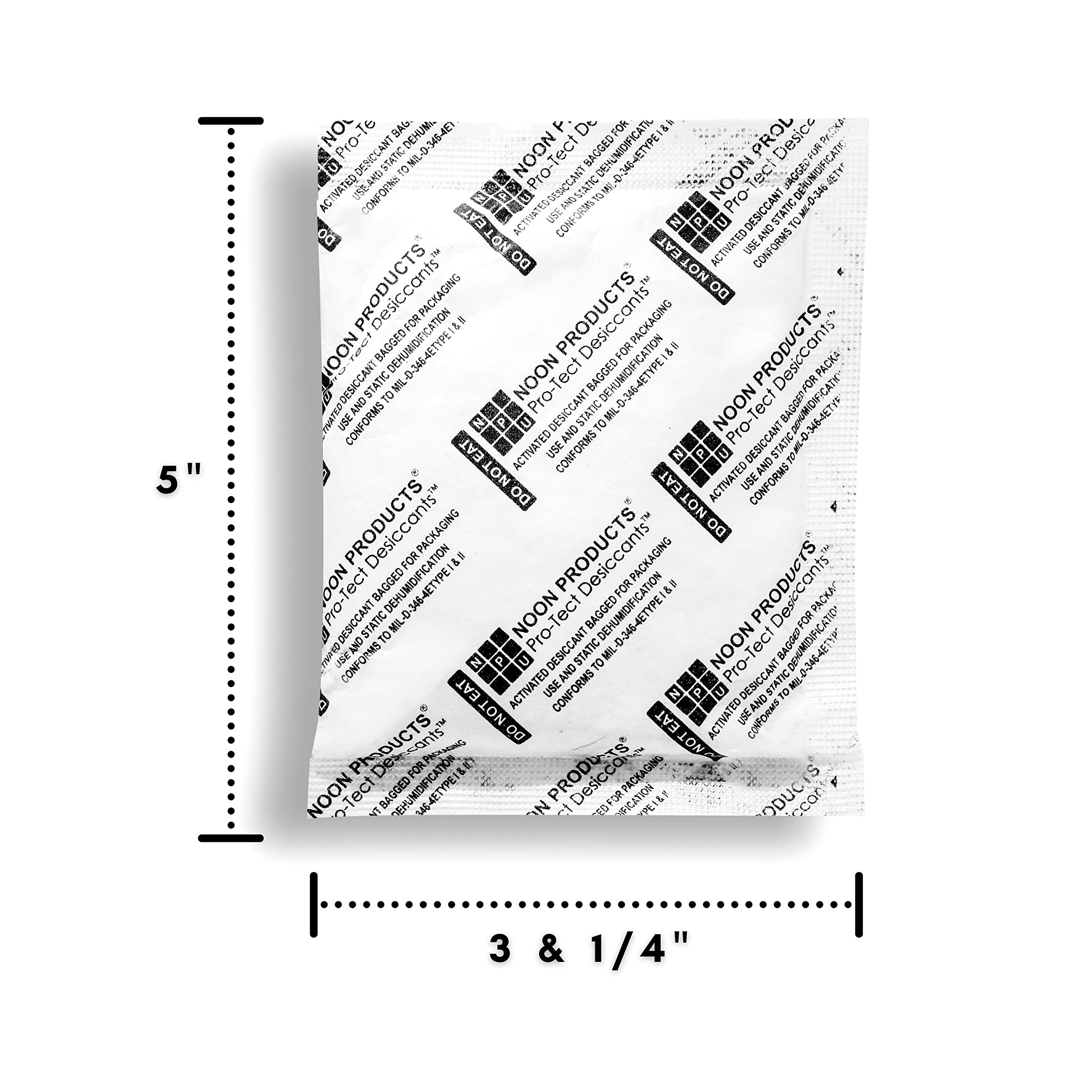 60 Gram Silica Gel Pack Desiccant | Dust Prevention for Safes | No Static | Household and Commerical Use | Military Grade Conforms to MIL-D-3463E for Absorption Capacity | 10-Pack