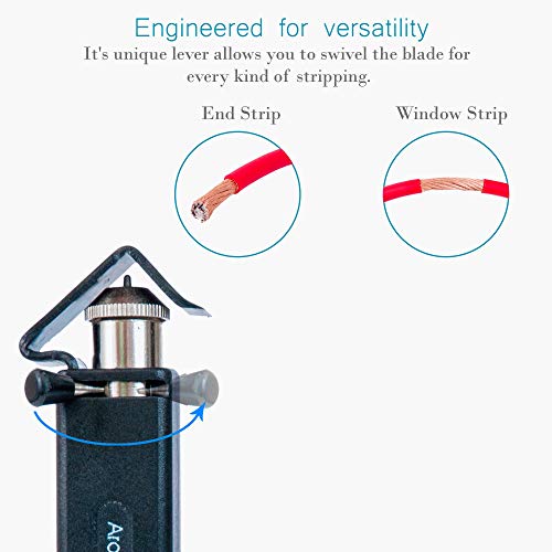 Arolax Round Cable Stripper – With Adjustable Cutting Depth – For Circumferential, Longitudinal, and Window stripping – 3/16" to 1" Diameter.