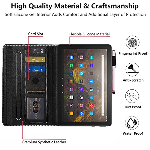 Case for All-New Amazon Kindle Fire 7 (2022 Release-12th Generation), Multi-Angle Smart Stand Cover Auto Sleep/Wake for Amazon Kindle Fire HD 7 Tablet,Skeleton Skull