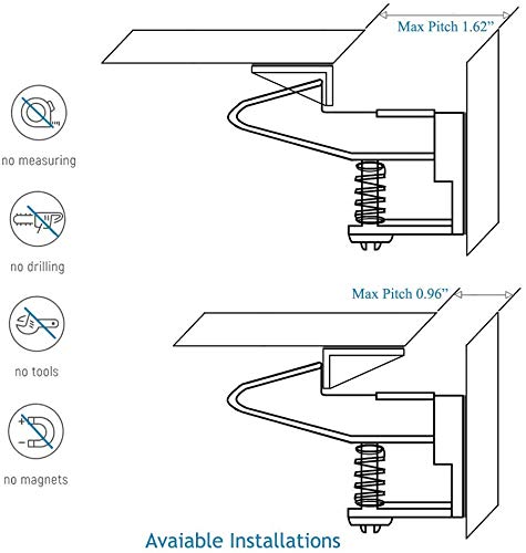 McKain Toilet Locks Child Safety - Bathroom Baby Proof Toilet Lid Lock for Children Under 3 Years No Tools Needed Easy Installation (2 packs)