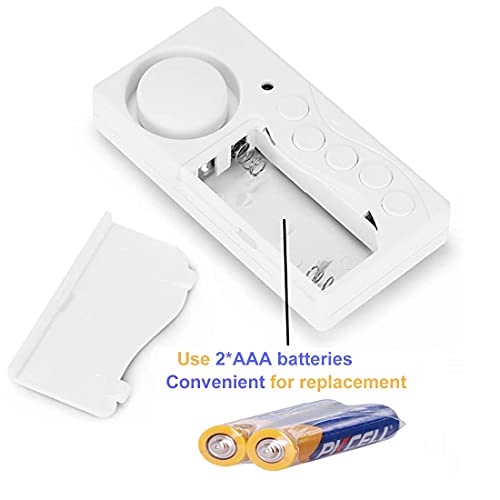 Fridge Door Alarm with Delay Upgrade 3/15/30/60 Seconds Security Window/Door Alarm for Home Safety Loud 108dB Freeze Door Open Chime Refrigerator Alert (1 Set)