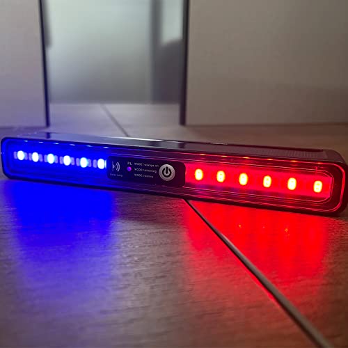 Aolyty Solar Lights Outdoor, 3 Work Modes Solar Strobe Lights Waterproof Wall Light Solar Warning Lights Bright White Light/Red & Blue Light Flashing 2 Pack for Garden Patio Yard Front Door Home
