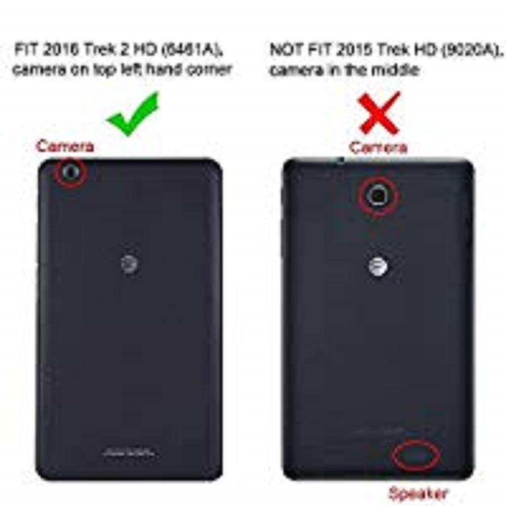 Fintie AT&T Trek 2 HD / U. S. Cellular ZPad 8 Case - Premium PU Leather Stand Cover with Auto Wake / Sleep for 8" ZTE Trek 2 HD K88 / ZPad 8 K81 Android Tablet, Black