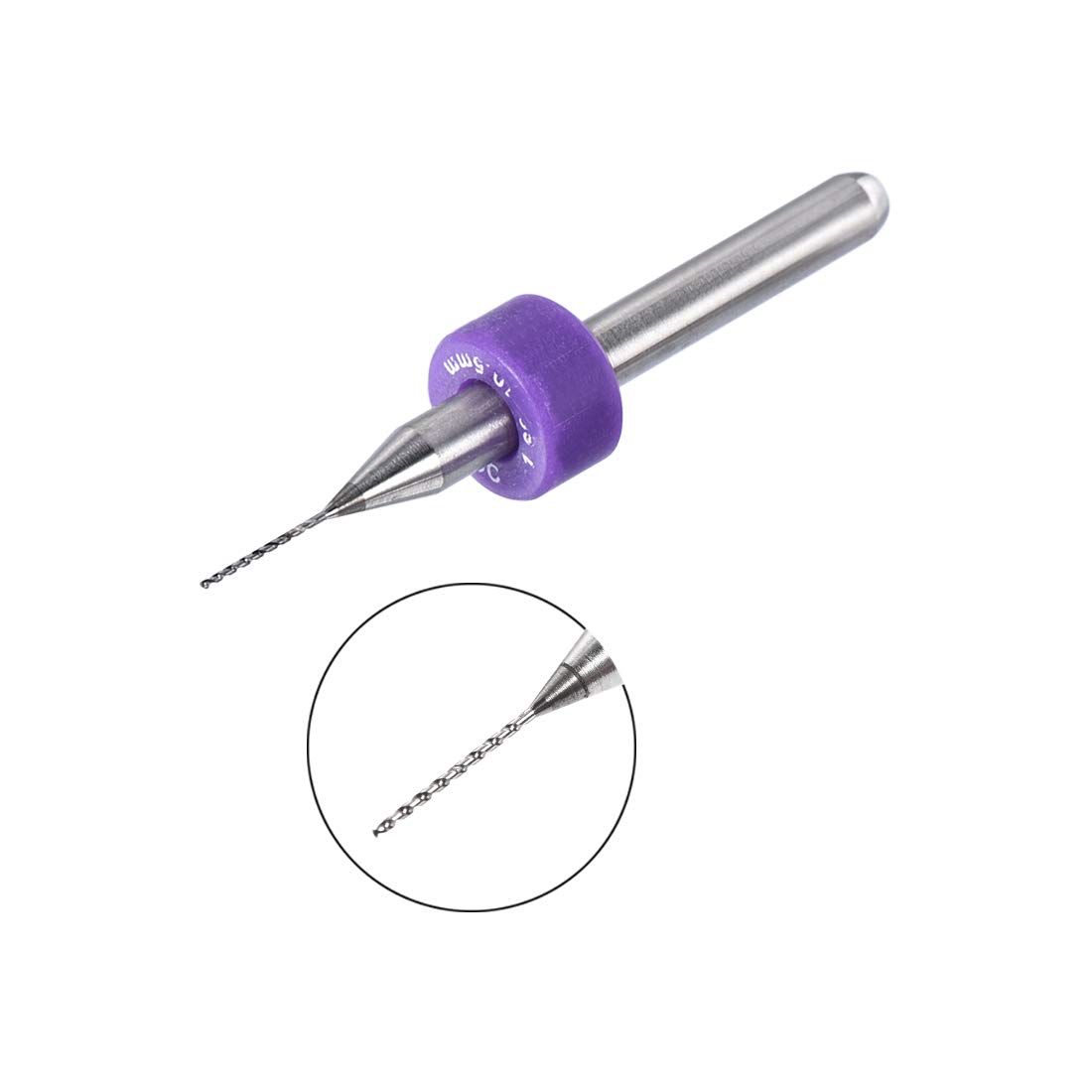 uxcell PCB Drill Bits 0.4mm Tungsten Carbide Rotary Tool Jewelry CNC Engraving Print Circuit Board Micro Drill Bits 1/8 Inch Shank 1 Set (10 Pcs)