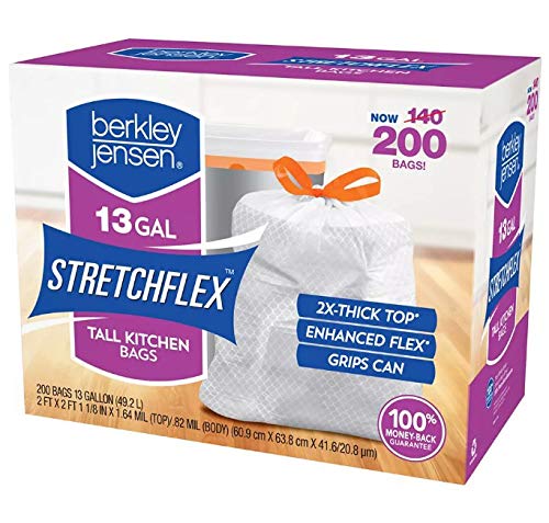 Berkley Jensen 13 Gallon Drawstring Trash Bags, 200 ct.