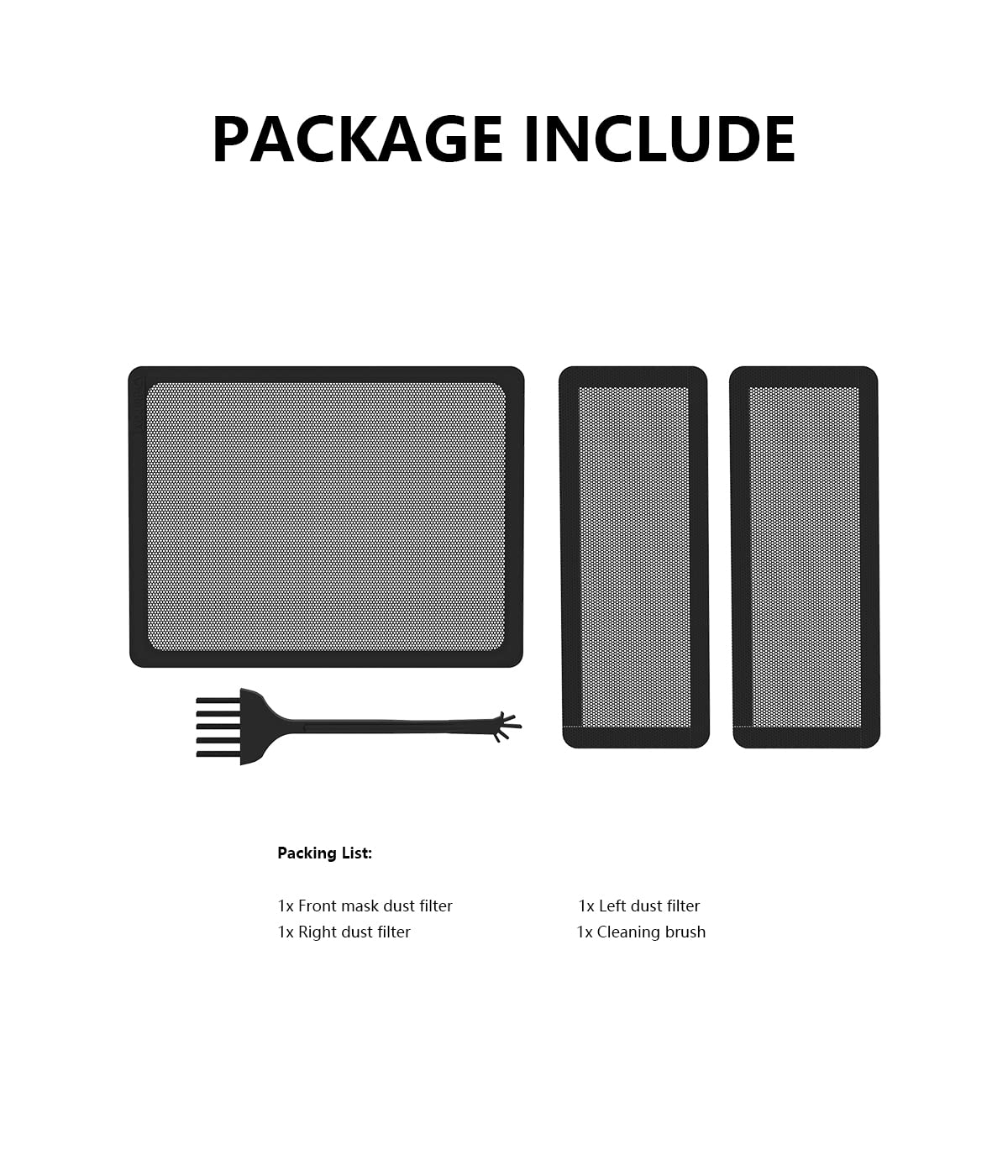 ADJNPCY Dust Filter for Synology NAS DX517 DX513 Dustproof PVC Cover - Black