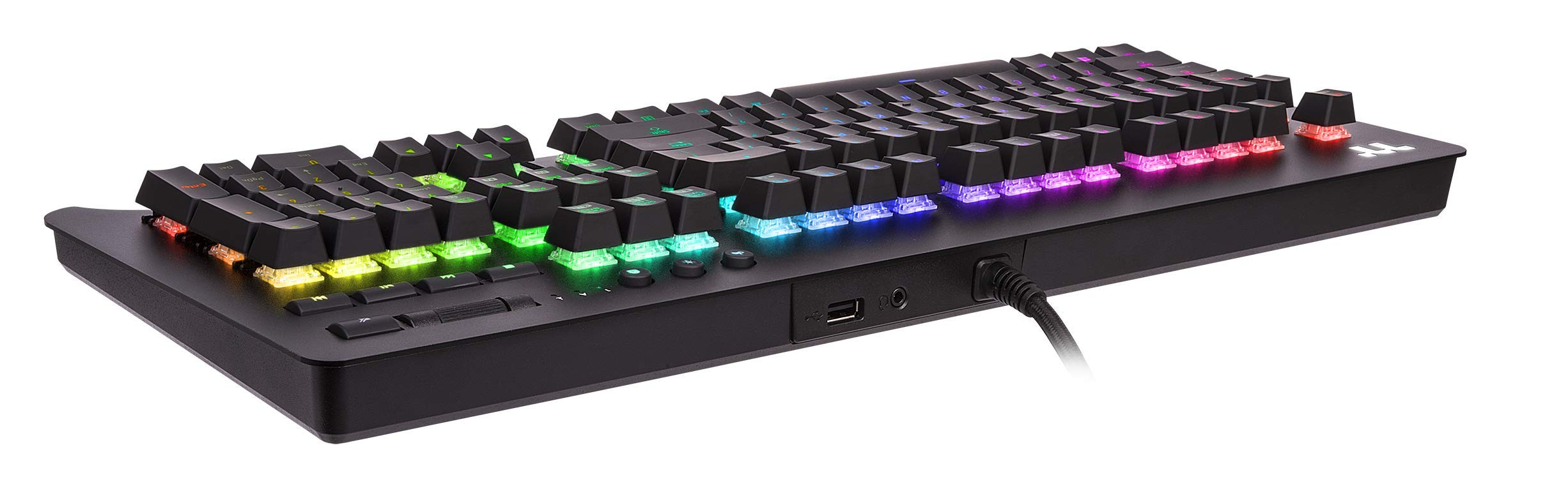 Thermaltake Level 20 GT RGB Mechanical Gaming Keyboard, Razer Green Switches, 16.8M Color RGB, Razer Chroma Compatible - GKB-LVG-RGBRUS-01