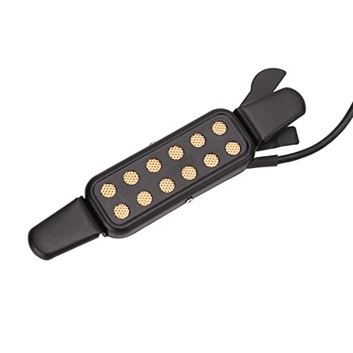 Acoustic Guitar Pickup, Long Life Time Volume Adjustable Easy Installation Wooden Guitar Pickup with Connecting Cable for Musical Instrument