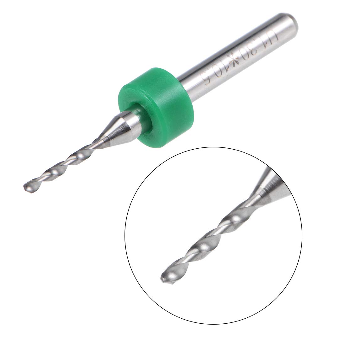 uxcell PCB Drill Bits 1.3mm Tungsten Carbide Rotary Tool Jewelry CNC Engraving Print Circuit Board Micro Drill Bits 1/8 Inch Shank 10 Pcs